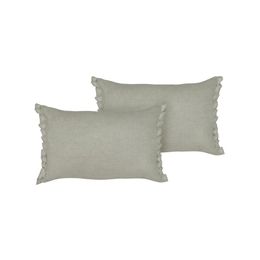 Beliani 2er-Set Dekokissen SASSAFRAS in Grau | Gr.: onesize