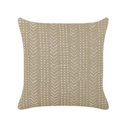 Beliani Dekokissen SENECIO in Beige/Weiß - (W) 45 x (H) 10 x (L) 45 cm | Gr.: onesize