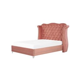 Beliani Doppelbett AYETTE in Rosa - (W) 185 x (H) 154 x (L) 215 cm | Gr.: onesize