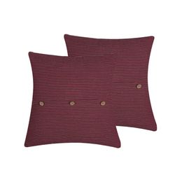 Beliani 2er-Set Dekokissen CAMPANULA in Rot | Gr.: onesize