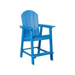 Beliani Gartenstuhl ADIRONDACK in Blau - (W) 58 x (H) 124 x (L) 71 cm | Gr.: onesize