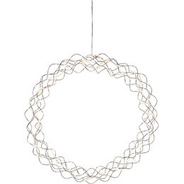 STAR TRADING LED Dekokranz ,Curly&lsquo;, chrom, &Oslash; 45cm in Chrom | Gr.: onesize