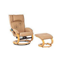 Beliani Massagestuhl MAJESTIC in Braun - (W) 68 x (H) 98 x (L) 82 cm | Gr.: onesize