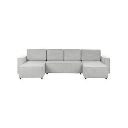 Beliani U-f&ouml;rmiges Sofa VATNE in Grau/Schwarz - (W) 338 x (H) 85 x (L) 170 cm | Gr.: onesize