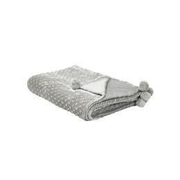 Beliani Kuscheldecke SAMUR in Grau - (W) 200 x (H) 2 x (L) 220 cm | Gr.: onesize