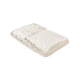 Beliani Kuscheldecke GODAVARI in Beige/Gold - (W) 130 x (H) 1 x (L) 180 cm | Gr.: onesize