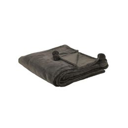 Beliani Kuscheldecke TERKE in Grau - (W) 200 x (H) 2 x (L) 220 cm | Gr.: onesize
