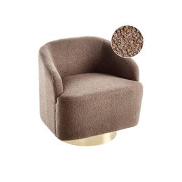 Beliani Sessel LAVIK in Braun/Gold - (W) 73 x (H) 71 x (L) 70 cm | Gr.: onesize