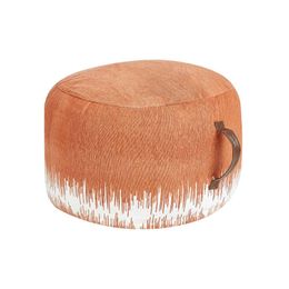 Beliani Pouf KAWAI in Orange/Wei&szlig; - (W) 50 x (H) 30 x (L) 50 cm | Gr.: onesize