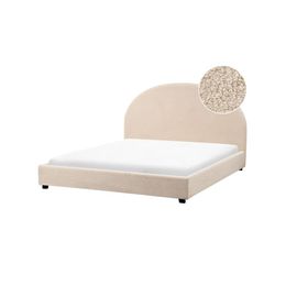Beliani Doppelbett VAUCLUSE in Beige - (W) 174 x (H) 112 x (L) 214 cm | Gr.: onesize