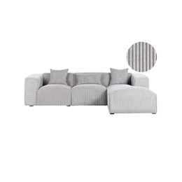 Beliani 3-Sitzer Sofa DOLVA in Grau/Schwarz - (W) 294 x (H) 72 x (L) 170 cm | Gr.: onesize