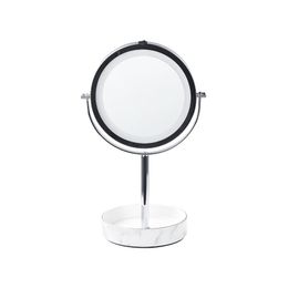 Beliani Kosmetikspiegel SAVOIE in Silber/Wei&szlig; - (W) 20 x (H) 34 x (L) 15 cm | Gr.: onesize