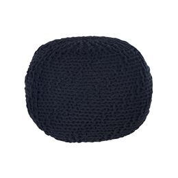 Beliani Pouf PRIENE in Schwarz - (W) 50 x (H) 35 x (L) 50 cm | Gr.: onesize