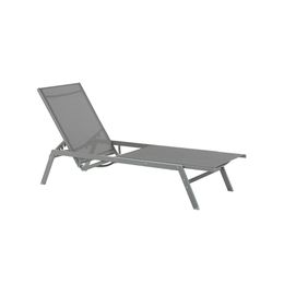Beliani Gartenliege VERNAZZA in Grau - (W) 63 x (H) 94 x (L) 191 cm | Gr.: onesize