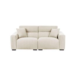 Beliani 3-Sitzer Sofa FAUSKAN in Beige - (W) 203 x (H) 84 x (L) 96 cm | Gr.: onesize