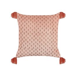 Beliani Dekokissen RUMHORA in Rosa - (W) 45 x (H) 10 x (L) 45 cm | Gr.: onesize