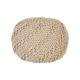 Beliani Pouf PRIENE in Beige - (W) 50 x (H) 35 x (L) 50 cm | Gr.: onesize