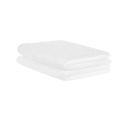 Beliani 2er-Set Handtuch MITIARO in Wei&szlig; | Gr.: onesize