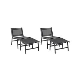 Beliani 4er-Set Gartenstuhl MARCEDDI in Schwarz | Gr.: onesize