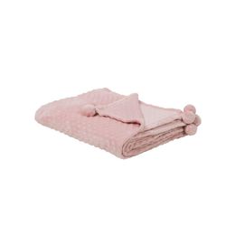 Beliani Kuscheldecke SAMUR in Rosa - (W) 150 x (H) 2 x (L) 200 cm | Gr.: onesize