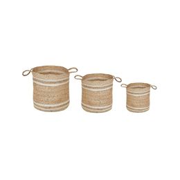 Beliani 3er-Set Bad-Kleinaufbewahrung ZHOB in /Beige | Gr.: onesize
