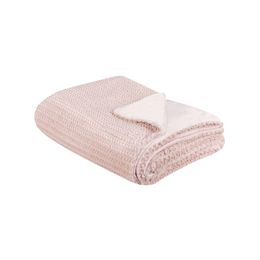 Beliani Kuscheldecke BJAS in Rosa - (W) 150 x (H) 1 x (L) 200 cm | Gr.: onesize