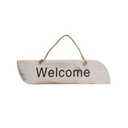 MCW Wandschild Welcome im Shabby-Look, Weiß | Gr.: onesize