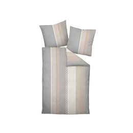 Janine Bettw&auml;sche 1er Pack in Beige | Gr.: 155 x 200 + 80 x 80 cm