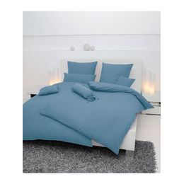 Janine Baumwoll Bettw&auml;sche Piano in denimblau | Gr.: 40x80 cm