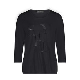 Betty Barclay Basic Shirt mit Placement in Schwarz | Gr.: 38