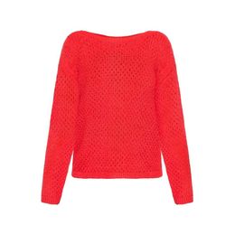 Betty Barclay Lochstrick-Pullover langarm in High Risk Red | Gr.: 46