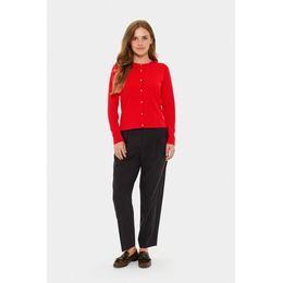 Saint Tropez Strickjacke JemmaSZ Gerade Passform in Chinese Red | Gr.: S