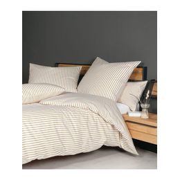 Janine Baumwoll Bettw&auml;sche Chinchilla in naturell | Gr.: 135 x 200 + 80 x 80 cm