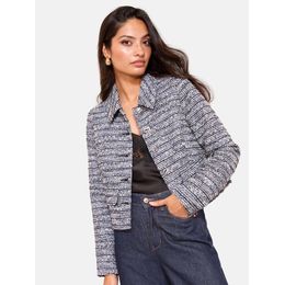 Friends Like These Jacke 'Boucle Trophy' Damen Größe XXXL violettblau / schwarz / weiß