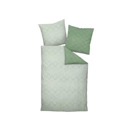 Janine Bettw&auml;sche 1er Pack in Gr&uuml;n | Gr.: 240x220 (2x 80x80 cm)