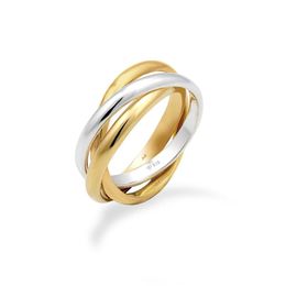 Elli Ring 925 Sterling Silber Ring Set in Zweifarbig | Gr.: 52