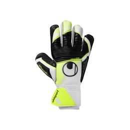 Uhlsport Torwarthandschuhe SOFT ADVANCED in wei&szlig;/fluo gelb | Gr.: 10-dot-5