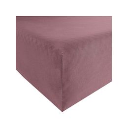 Estella Single-Jersey Spannbettlaken in aubergine | Gr.: 90x210 cm -100x220 cm