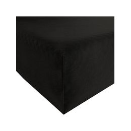 Estella Single-Jersey Spannbettlaken in schwarz | Gr.: 120x200 cm - 130x200 cm