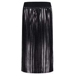 Cartoon Plisseerock wadenlang in Black/Silver | Gr.: 44