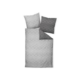 Janine Bettw&auml;sche 1er Pack in Grau | Gr.: 155 x 200 + 80 x 80 cm