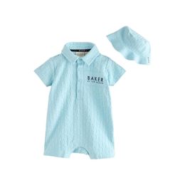 Baker by Ted Baker Strampler mit Hut Jungen Gr&ouml;&szlig;e 92 navy / pastellblau