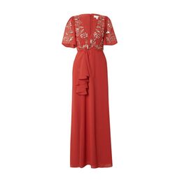 MAYA DELUXE Kleid Damen Gr&ouml;&szlig;e 36 dunkelorange / silber Winterkleid