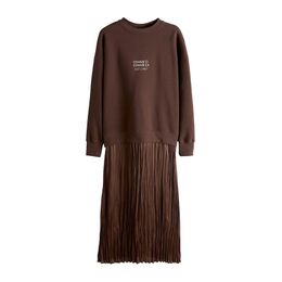 next Kleid Damen Gr&ouml;&szlig;e 44 beige / schoko Winterkleid