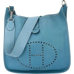 Herm&egrave;s Herm&egrave;s Crossbody Bags - Hermes Bleu Atoll Courchevel Evelyne GM Crossbody - Gr. unisize - in Bunt - f&uuml;r Damen