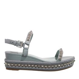 Christian Louboutin Sandalen - Pyrackou Espadrilles 60mm - Gr. 38 (EU) - in Grün - für Damen