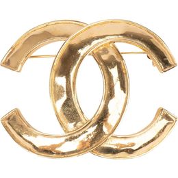 Chanel Halskette - Chanel Big Golden CC Brooch - Gr. unisize - in Mehrfarbig - f&uuml;r Damen