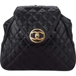 Chanel Crossbody Bags - Chanel Quilted Caviar Leather Chain Backpack - Gr. unisize - in Bunt - f&uuml;r Damen