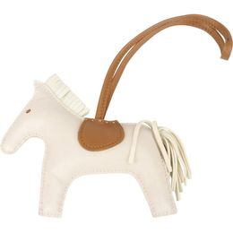 Herm&egrave;s Herm&egrave;s Halskette - Hermes Bicolor Leather Rodeo Pendant - Gr. unisize - in Wei&szlig; - f&uuml;r Damen