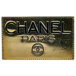 Chanel Halskette - Chanel Golden Paris Badge Brooch - Gr. unisize - in Mehrfarbig - f&uuml;r Damen